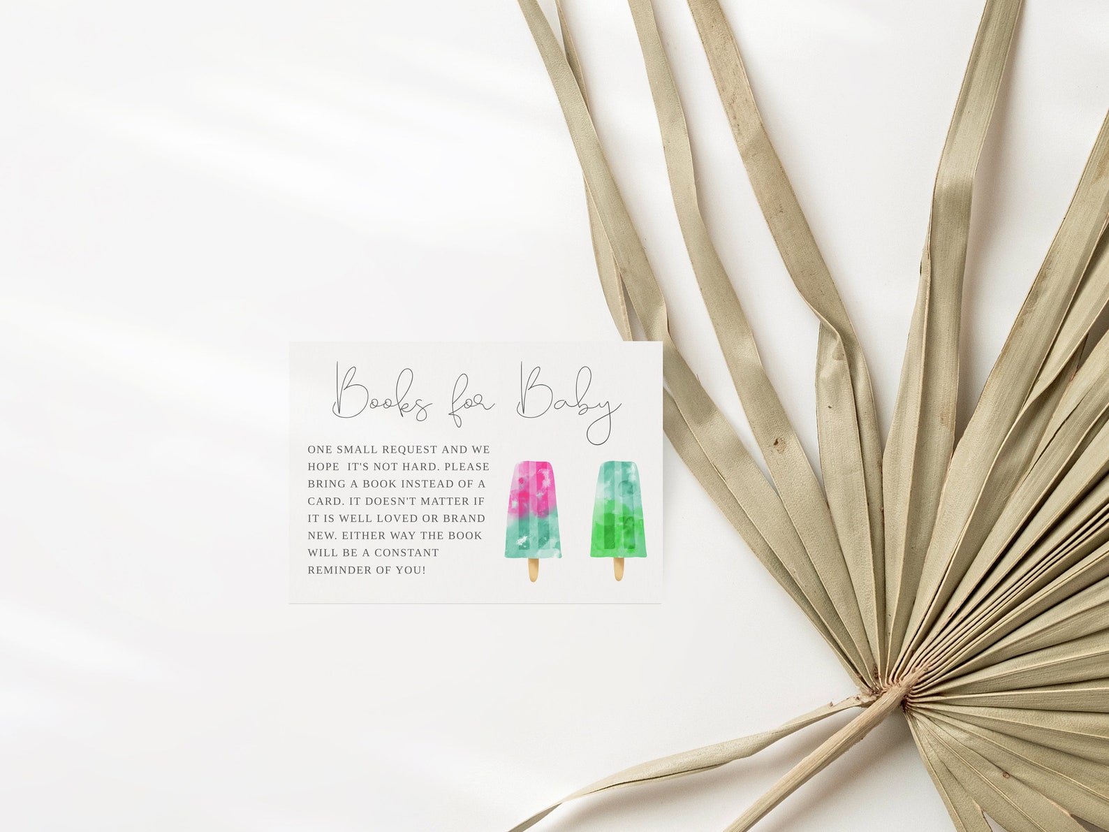 Printable Popsicle Theme Baby Shower Book Request Instant - Etsy