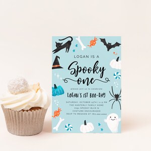 Halloween Birthday Invitation | Spooky One Invite | Halloween Party ...