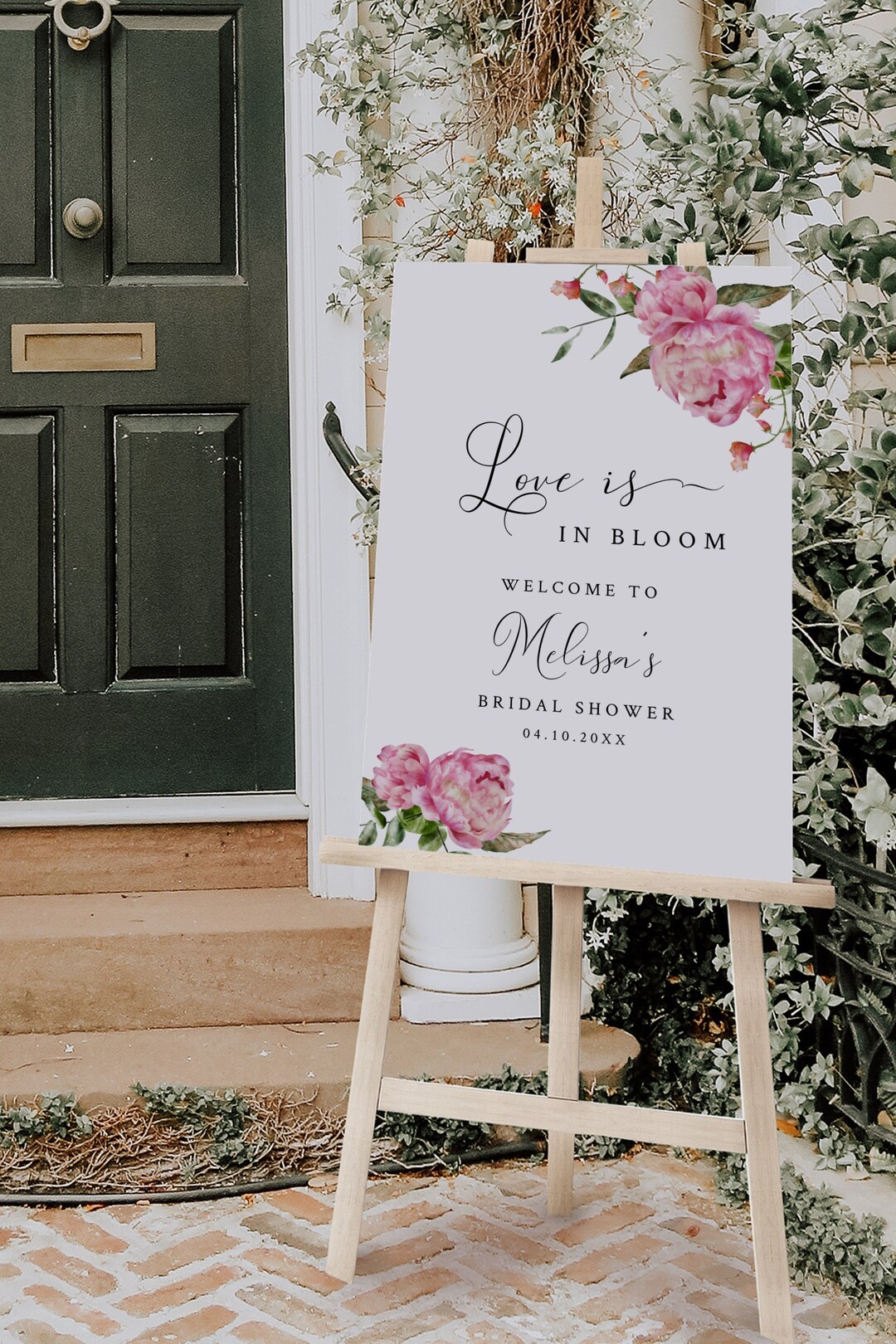 Floral Welcome Sign | Love is in Bloom Sign | Spring Bridal Shower ...