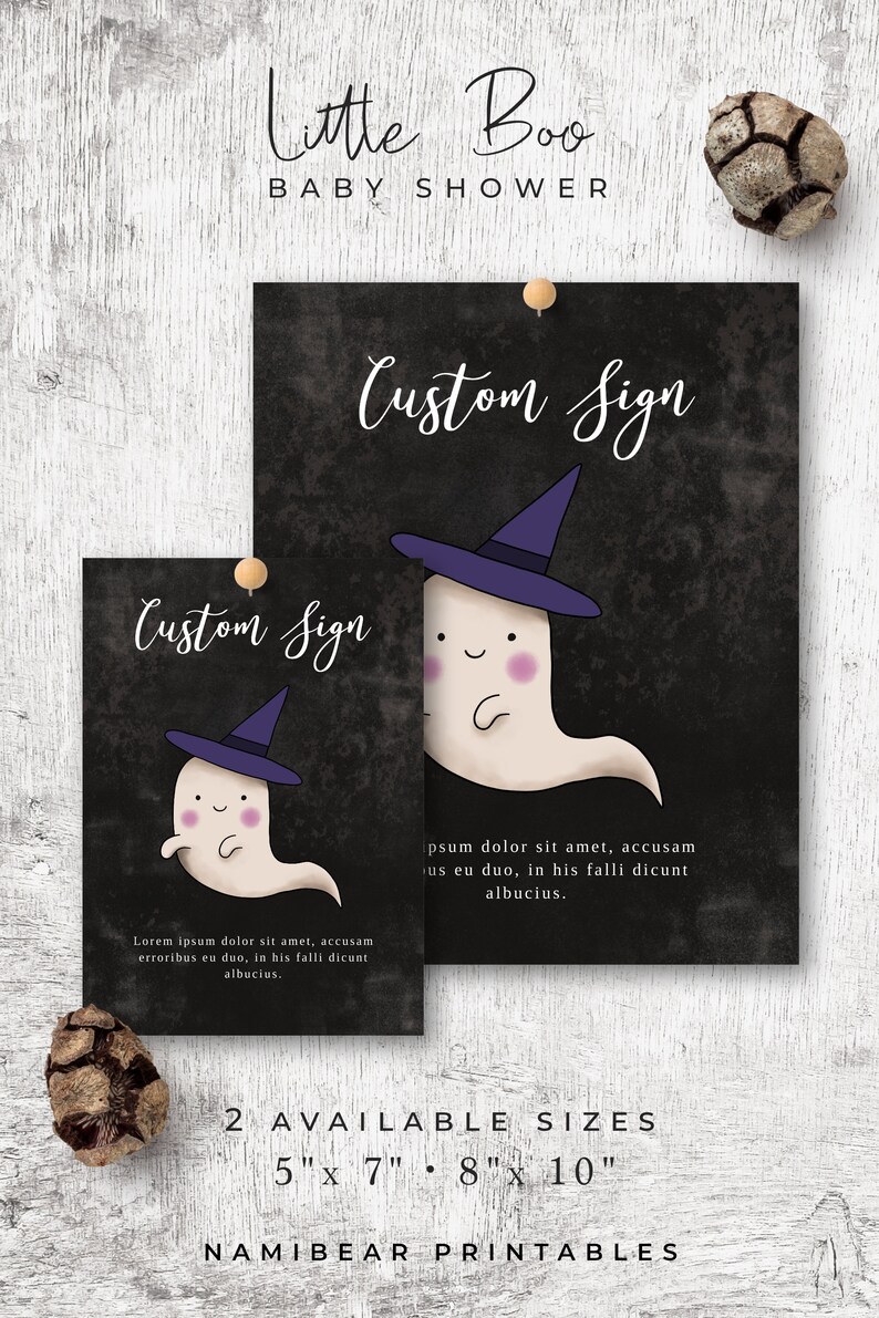 Printable Little Boo Theme Girl Baby Shower Custom Sign | Etsy Hong Kong