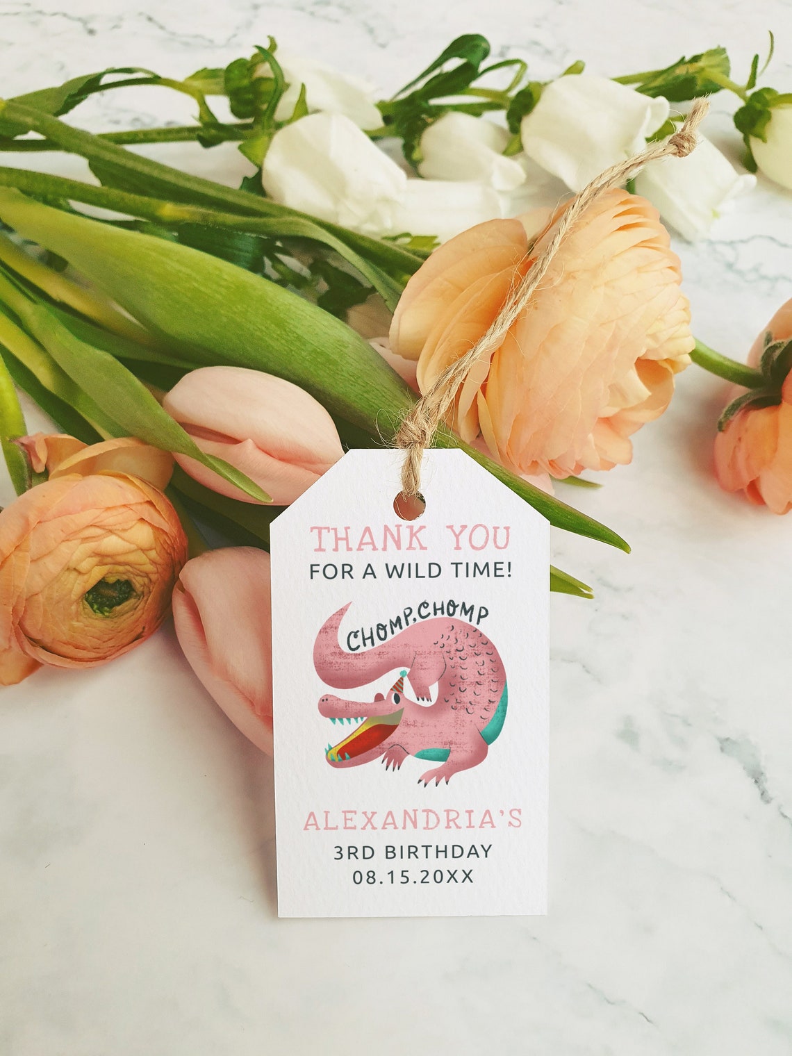 Printable Alligator Theme Birthday Party Favor Tag Instant - Etsy