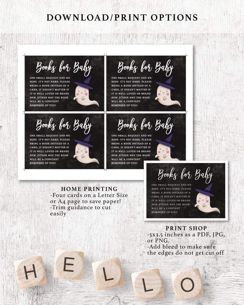 Printable Little Boo Baby Shower Book Request Instant - Etsy