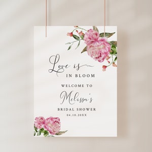 Floral Welcome Sign | Love is in Bloom Sign | Spring Bridal Shower ...