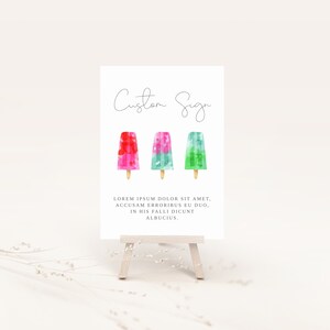 Printable Popsicle Theme Baby Shower Custom Sign | Instant Download ...