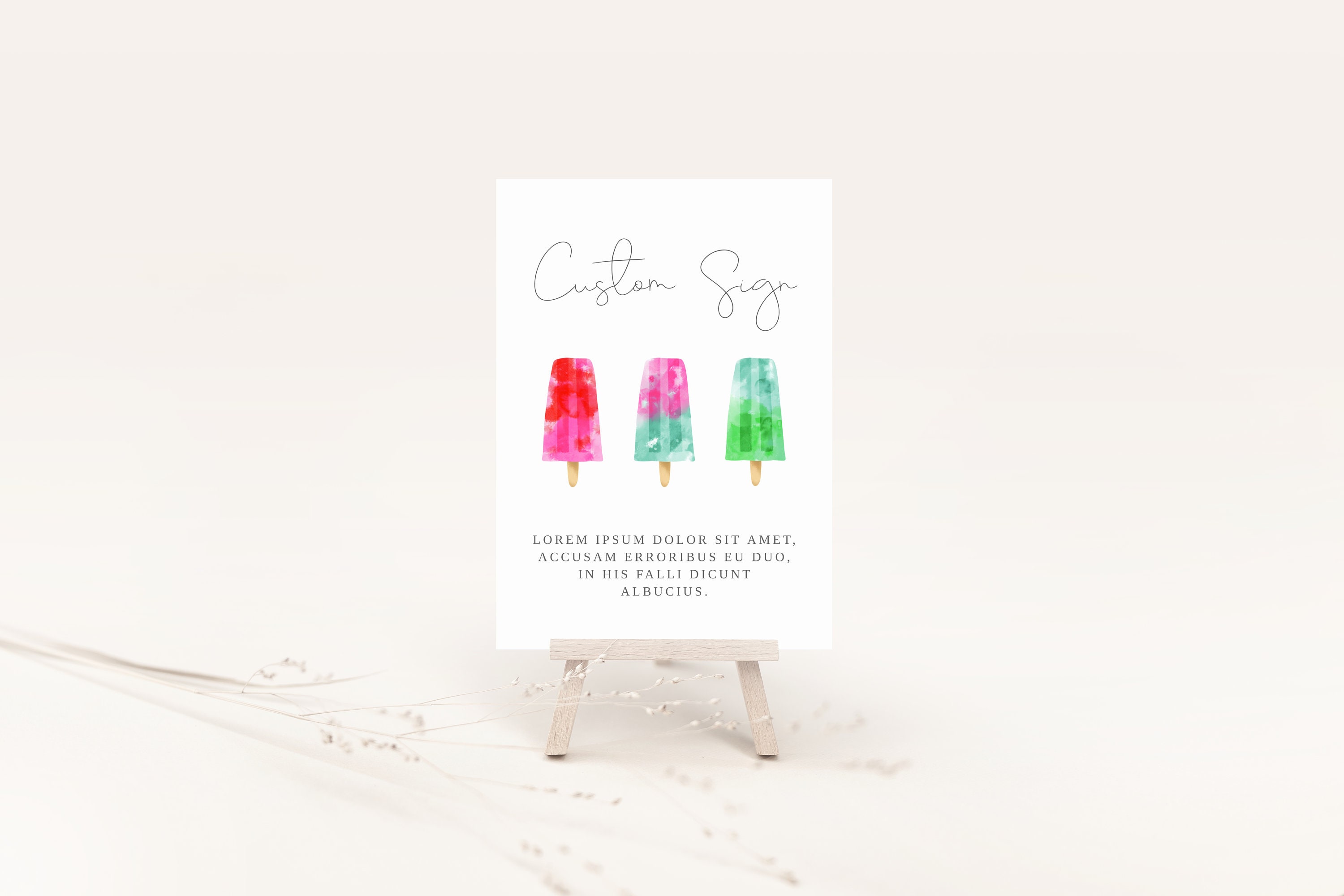 Printable Popsicle Theme Baby Shower Custom Sign | Instant Download ...