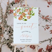 Citrus Welcome Sign, Welcome Poster, Printable Welcome Sign, Orange ...