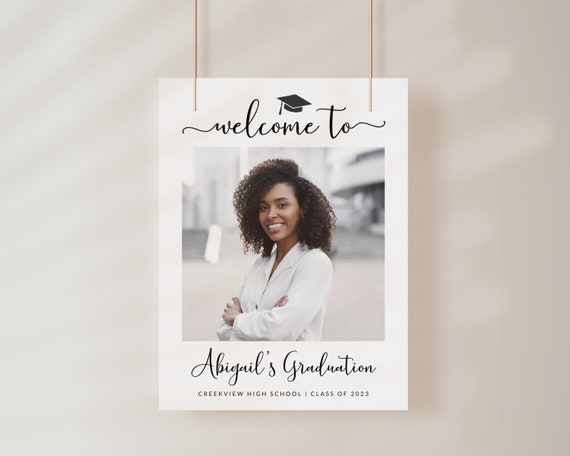 Graduation Party Welcome Sign Grad Party Sign Grad Welcome | Etsy