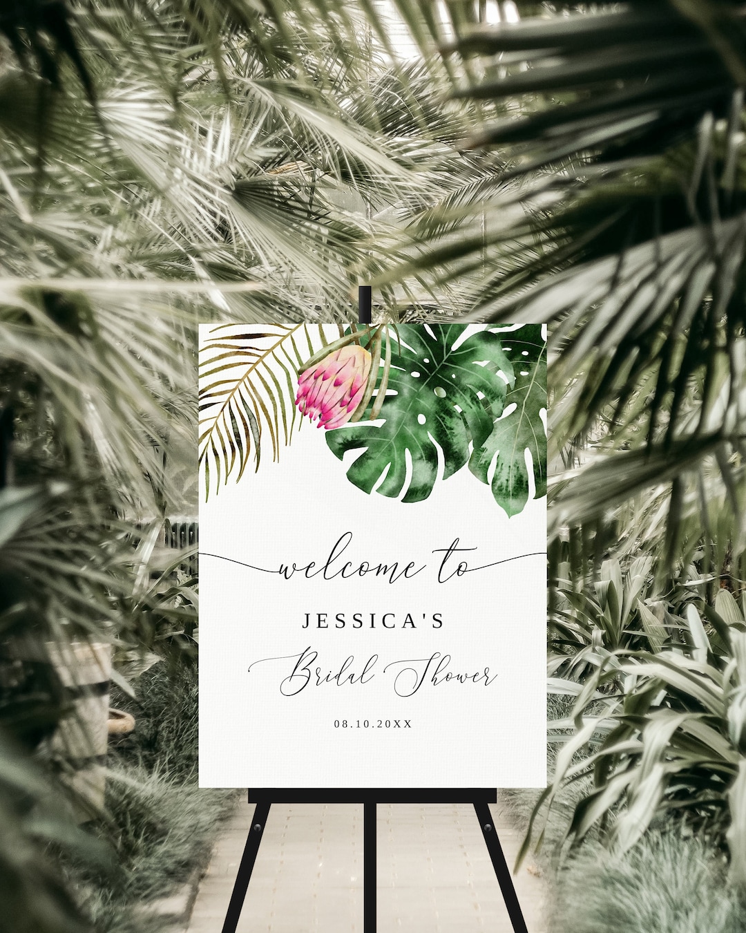 Tropical Welcome Sign | Tropical Bridal Shower Sign | Summer Bridal ...