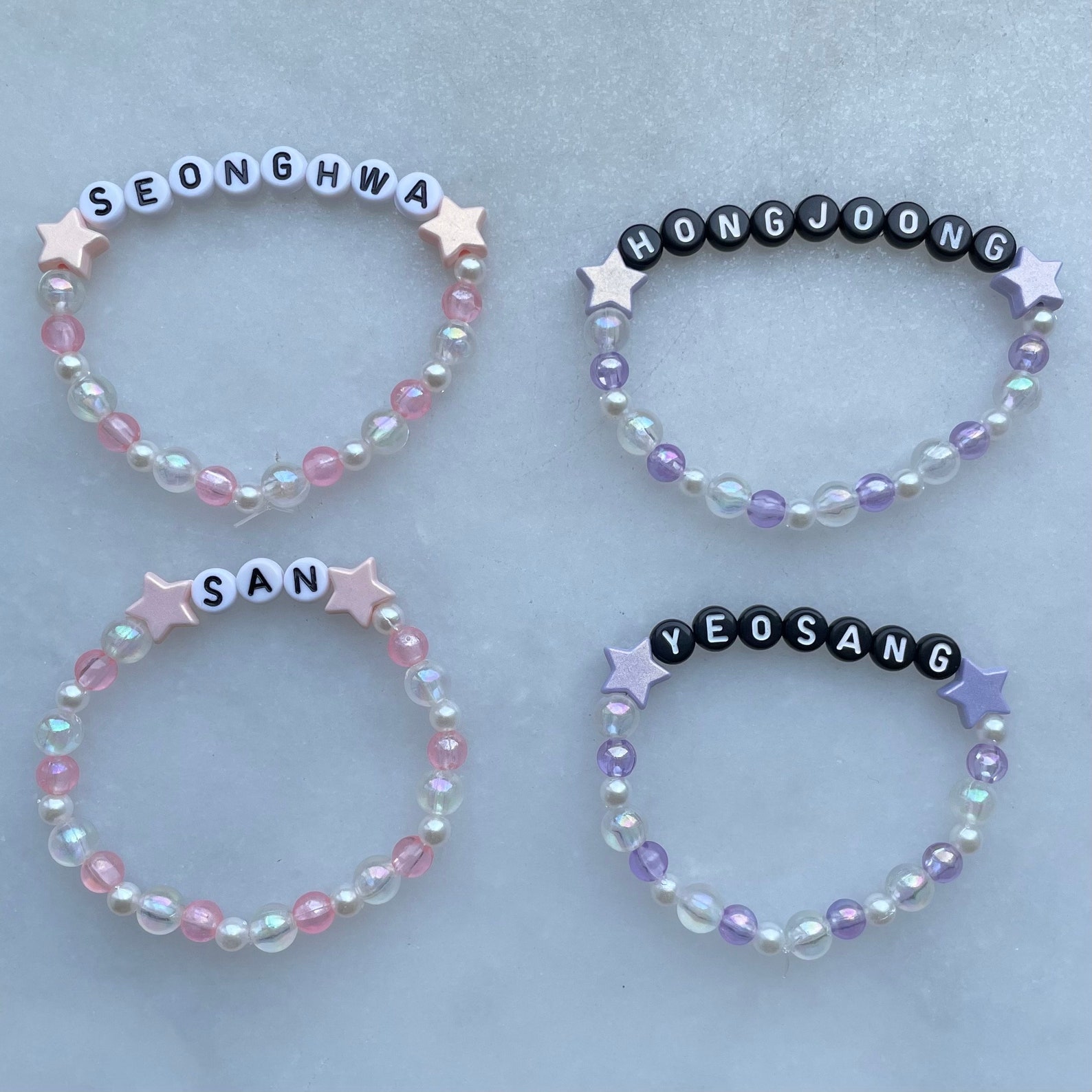 Ateez Bracelet Kpop Custom Atiny - Etsy