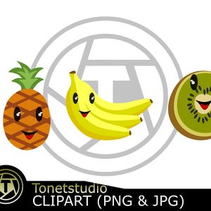 Fruits Bundle Clip Art, Fruits Clip Art Set, Tropical Fruits Clip Art ...