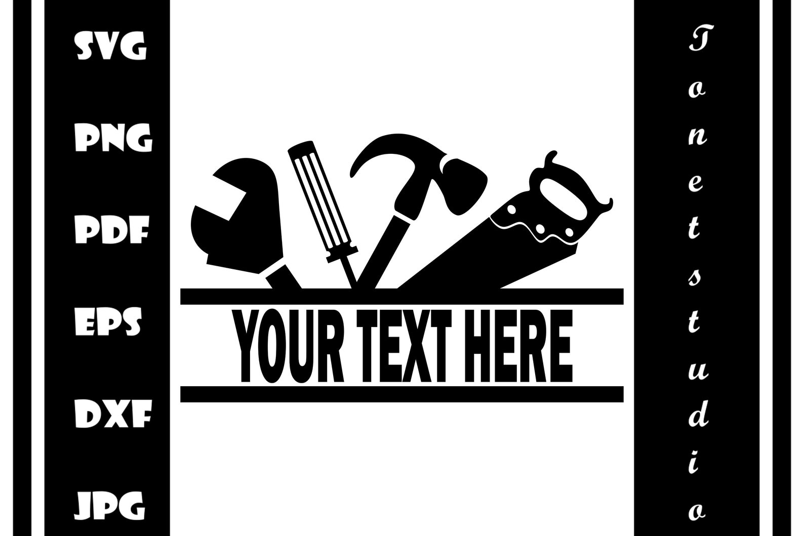 Tools Split Monogram Svg Monogram Svg Hand Tool Setrepair | Etsy