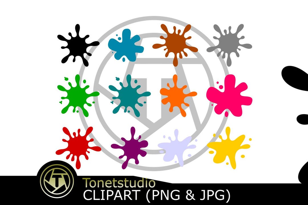 Paint Platter Clip Art, Paint Splats, Splatter, Ink Splatter, Paint ...