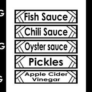20 Jar Labels,pantry Labels Svg,condiments Labels Svg,sauce Labels Svg ...