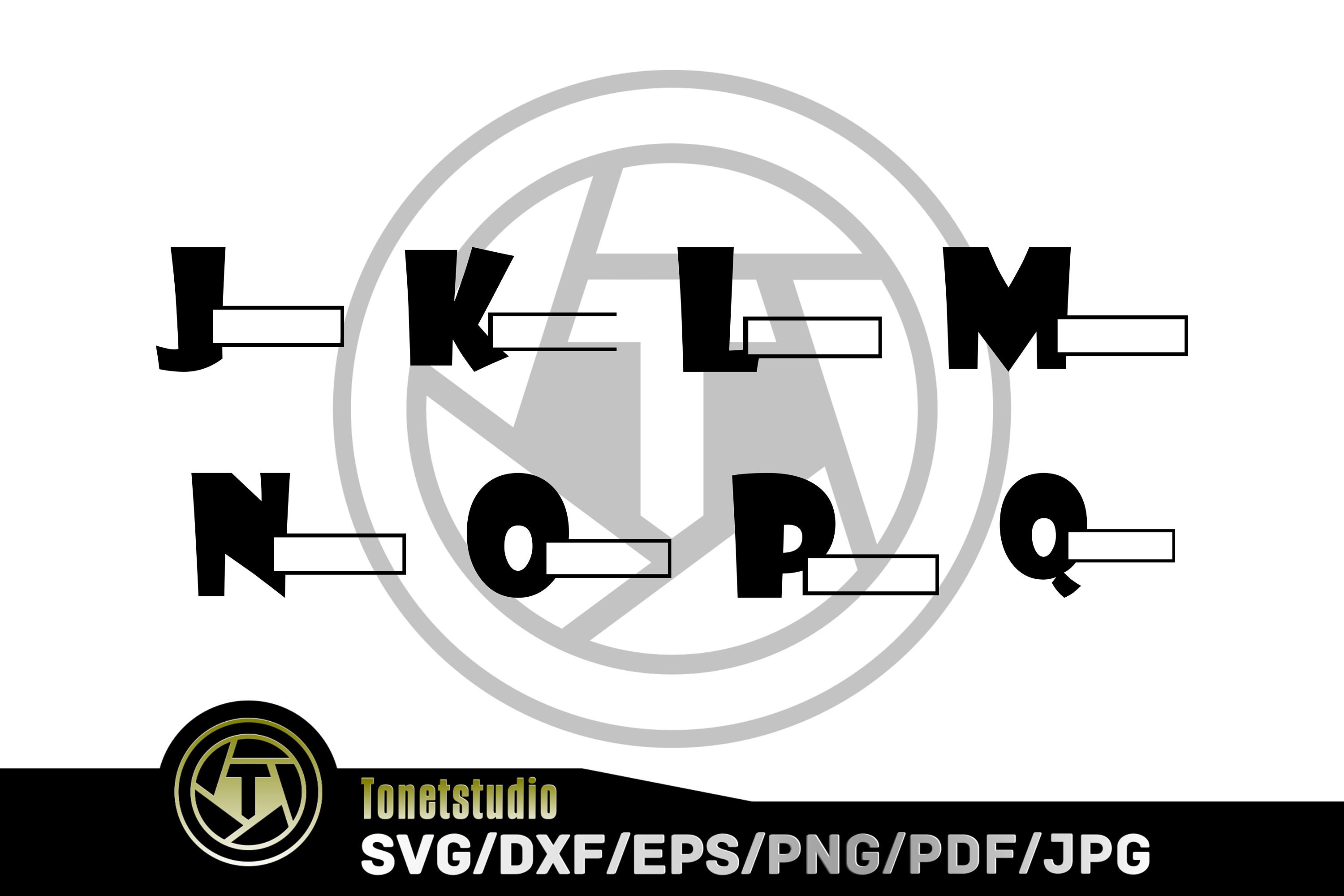 Alphabet Svgmonogram Svgname Plate Svgsplit Monogram - Etsy