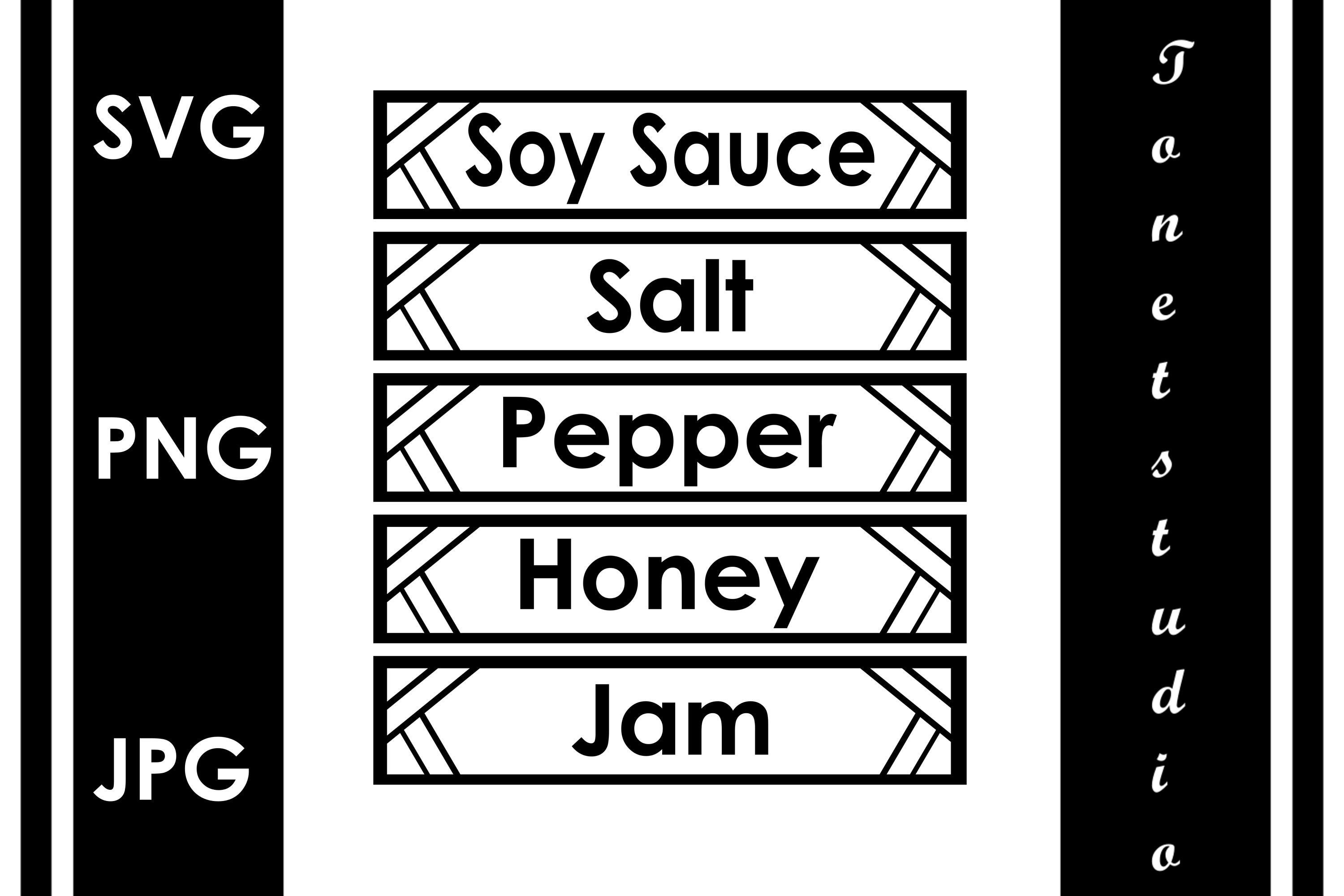 20 Jar Labelspantry Labels Svgcondiments Labels Svgsauce | Etsy
