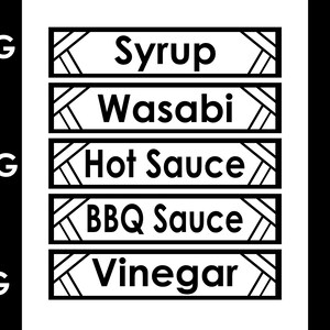 20 Jar Labels,pantry Labels Svg,condiments Labels Svg,sauce Labels Svg ...