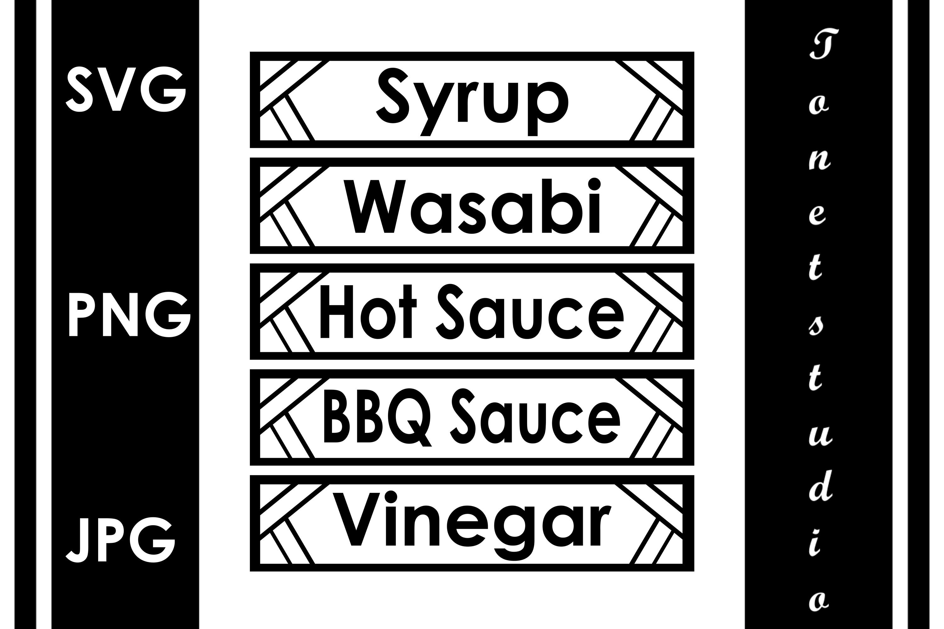 20 Jar Labels,pantry Labels Svg,condiments Labels Svg,sauce Labels Svg ...
