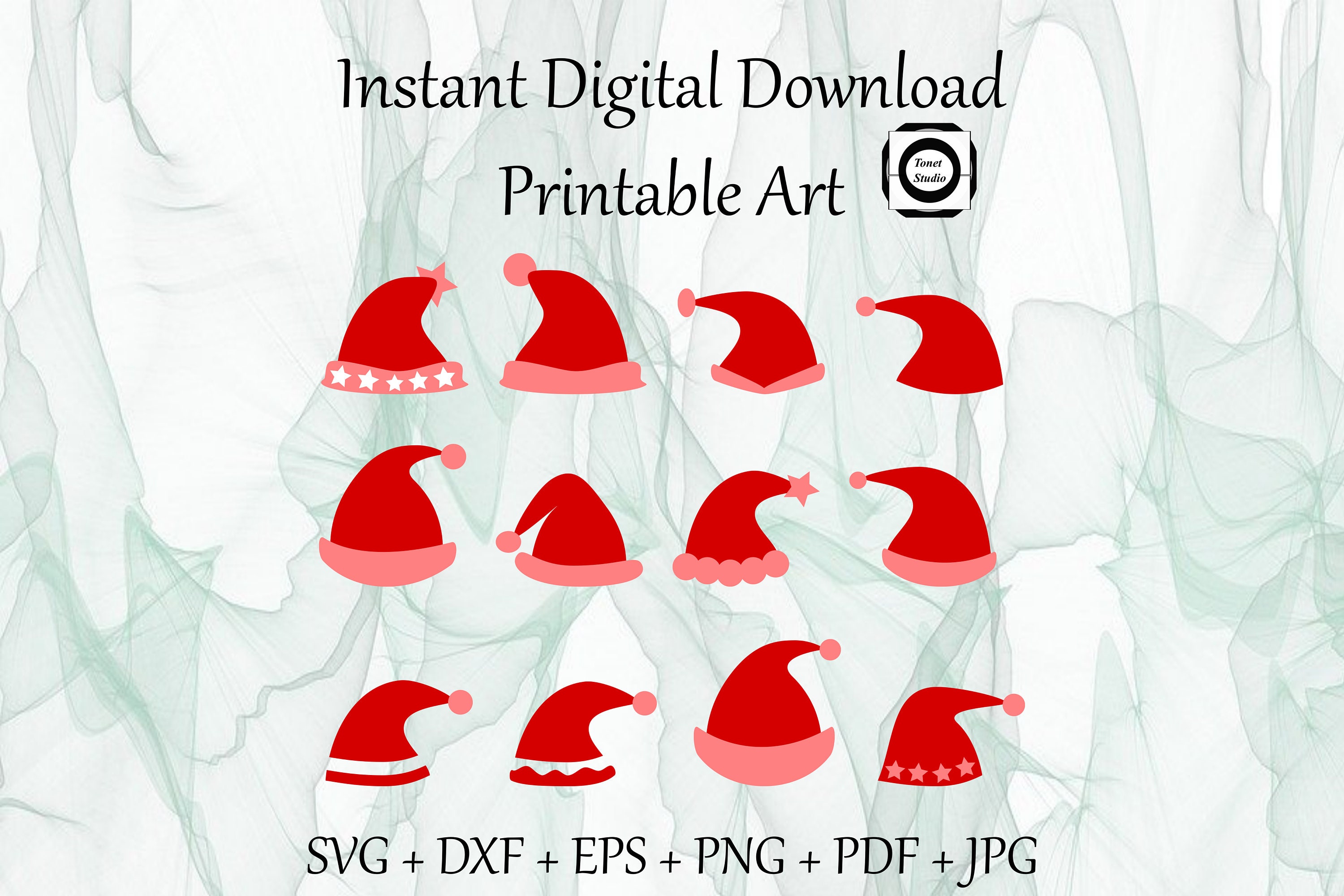 Santa Hats Svg,santa Claus Hat Svg,christmas Svg,red Hat Svg,winter Svg ...