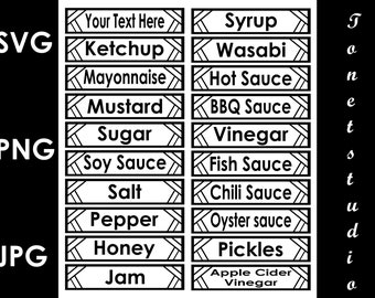 Condiment Label Svg - Etsy Canada