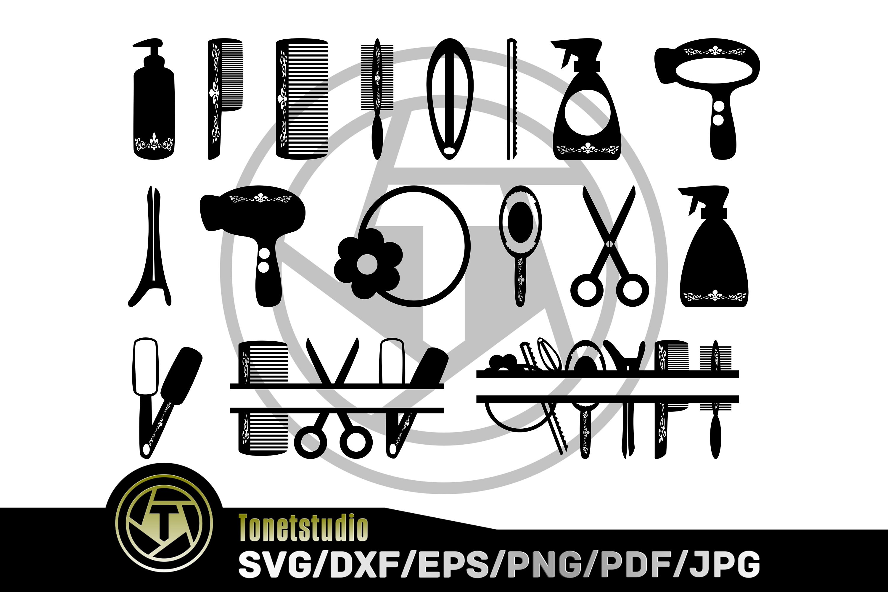 Hairdresser Svg,barber Tools Svg,hairdresser Clipart,hairdresser Tools ...