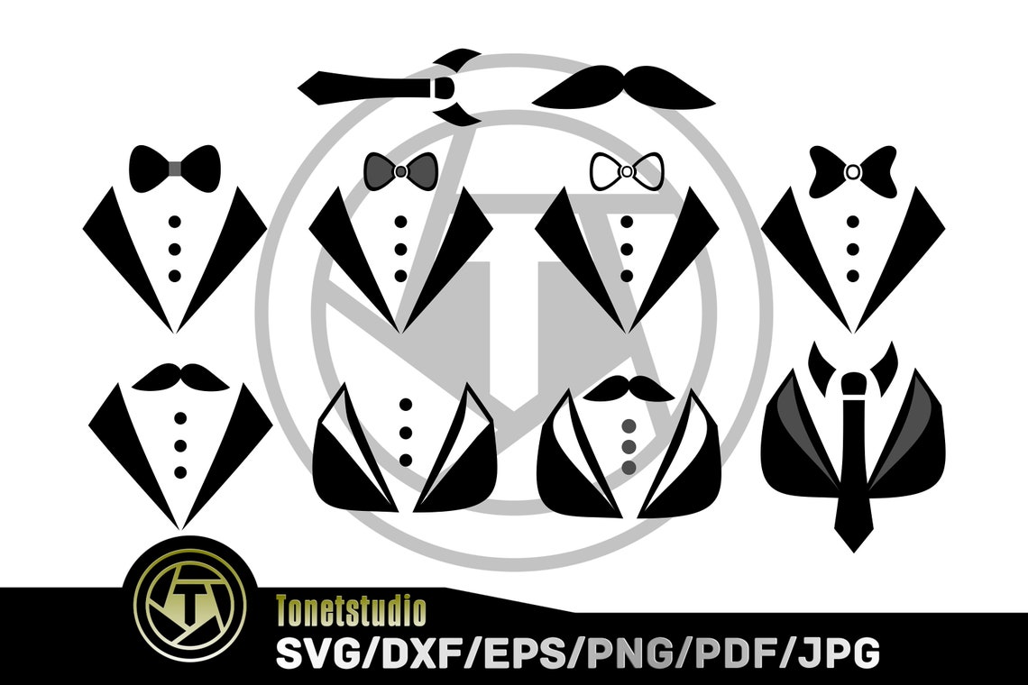 Bow Tie SVG Files, Tuxedo Svg, Tuxedo SVG Bundle,bow Vector Files ...
