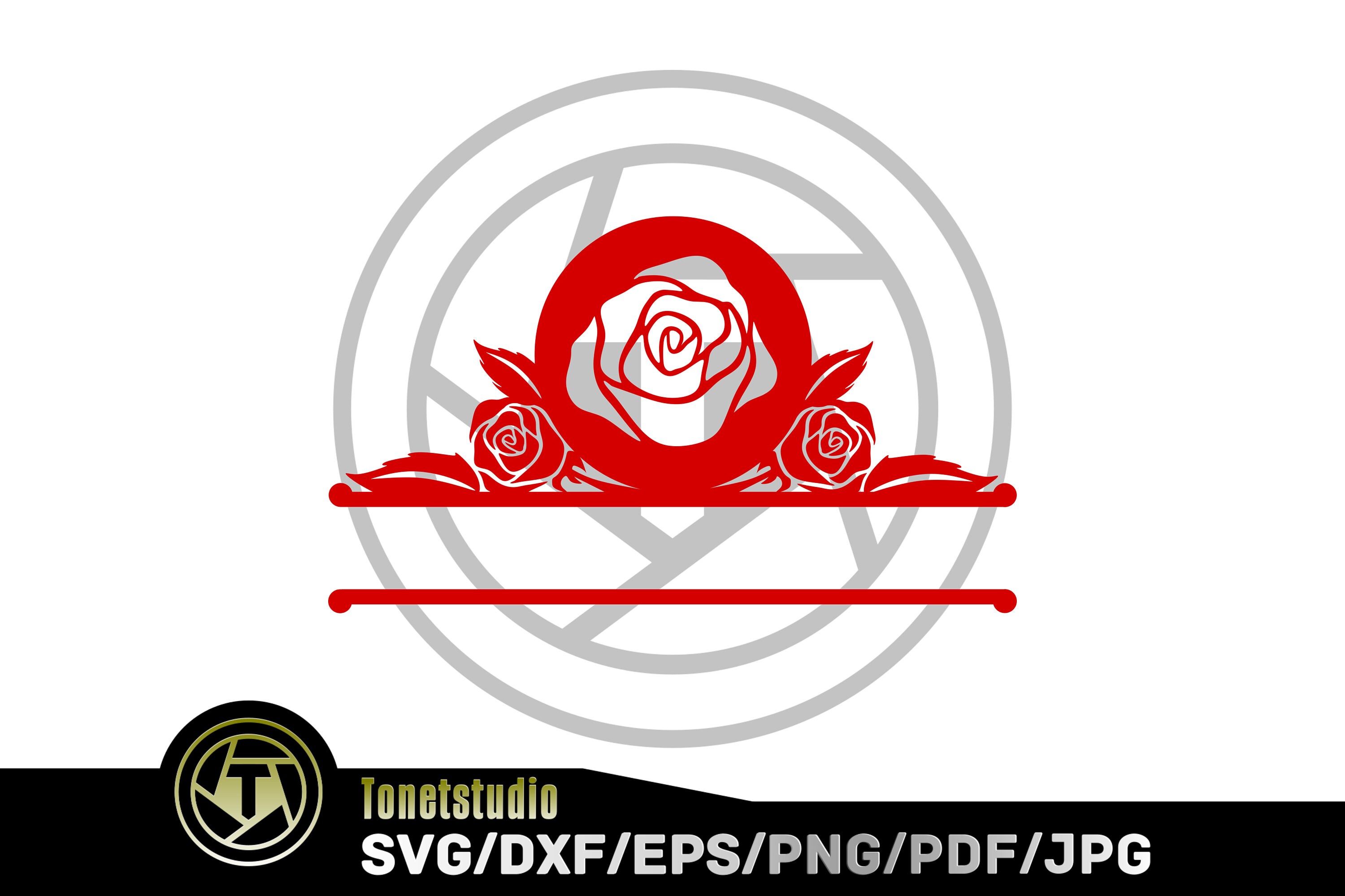 Rose Monogram Svgrose Bundle Svgrose Svgrose - Etsy