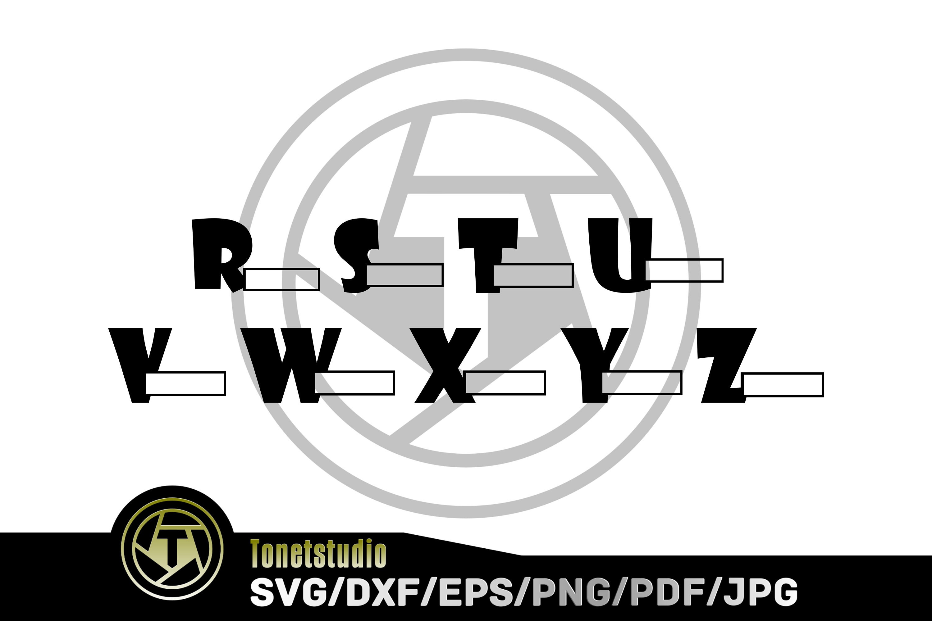 Alphabet Svgmonogram Svgname Plate Svgsplit Monogram - Etsy