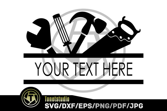 Tools Split Monogram Svg Monogram Svg Hand Tool Setrepair - Etsy