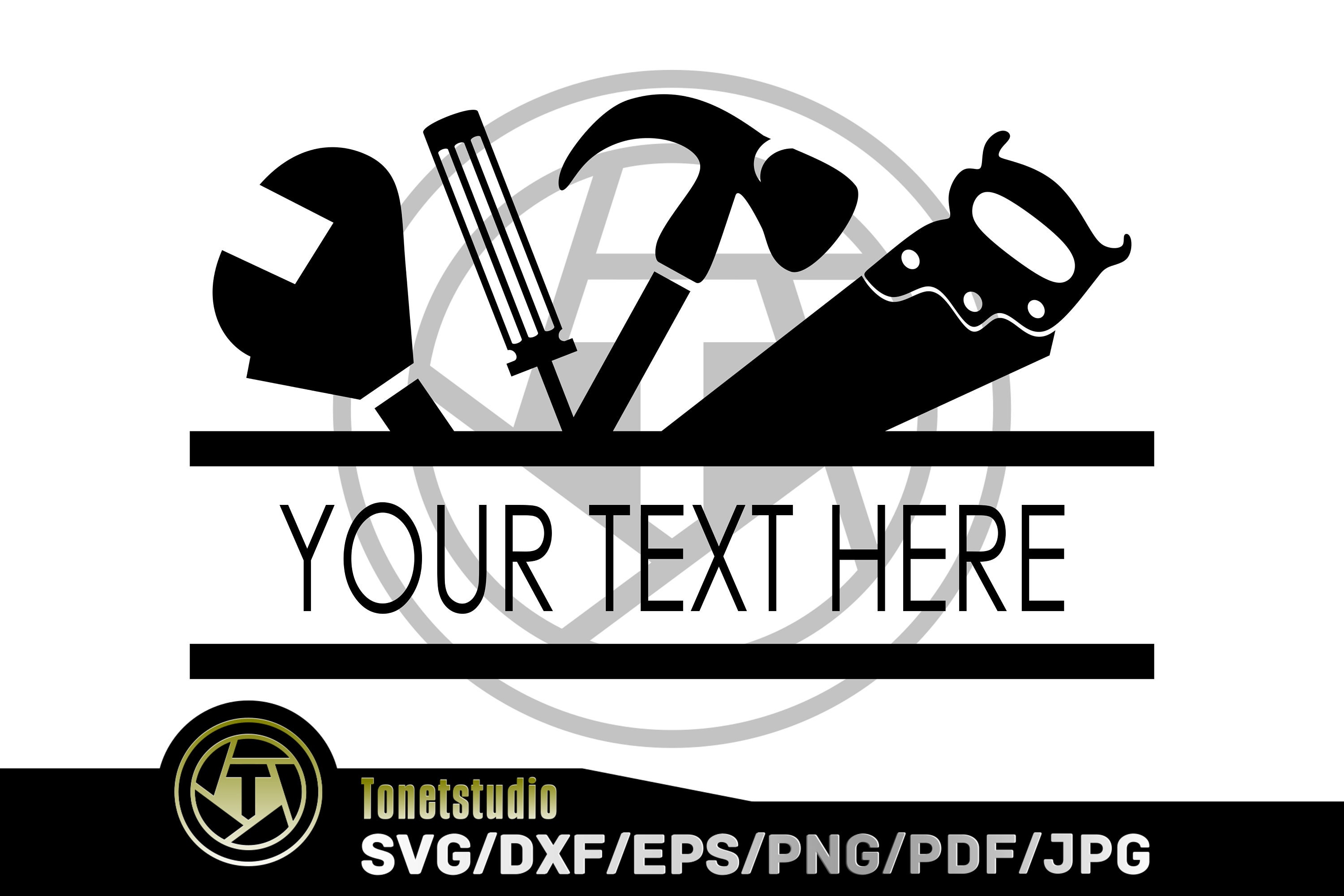 Tools Split Monogram Svg Monogram Svg Hand Tool Setrepair - Etsy