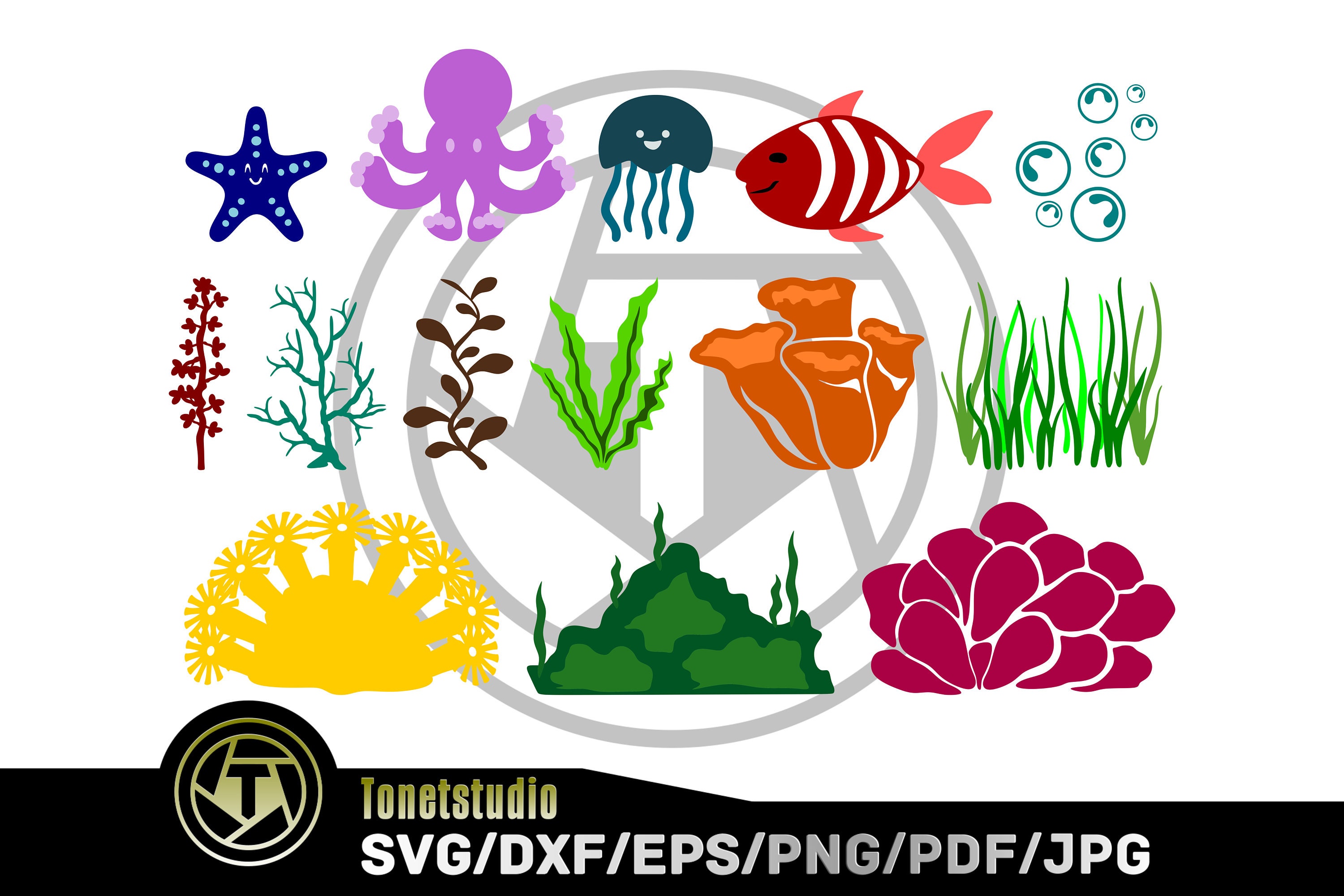 Under the Sea Svg,sea Animals Svg,ocean Svg,sea Svg,summer Svg,fish Svg ...