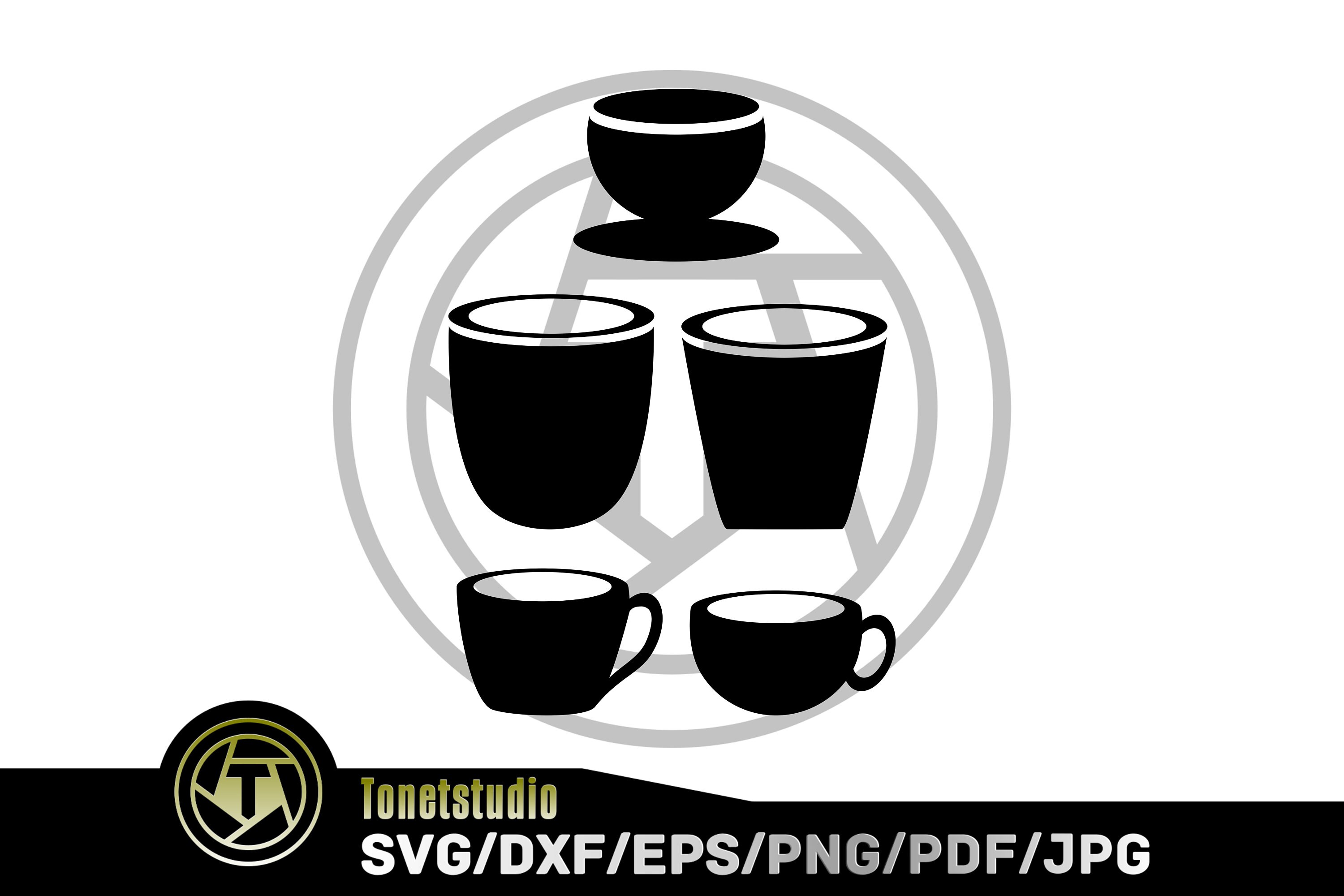 Kitchen Utensils Svg,kitchen Svg,bowl Svg,mug Svg,cup Svg,saucer Svg ...