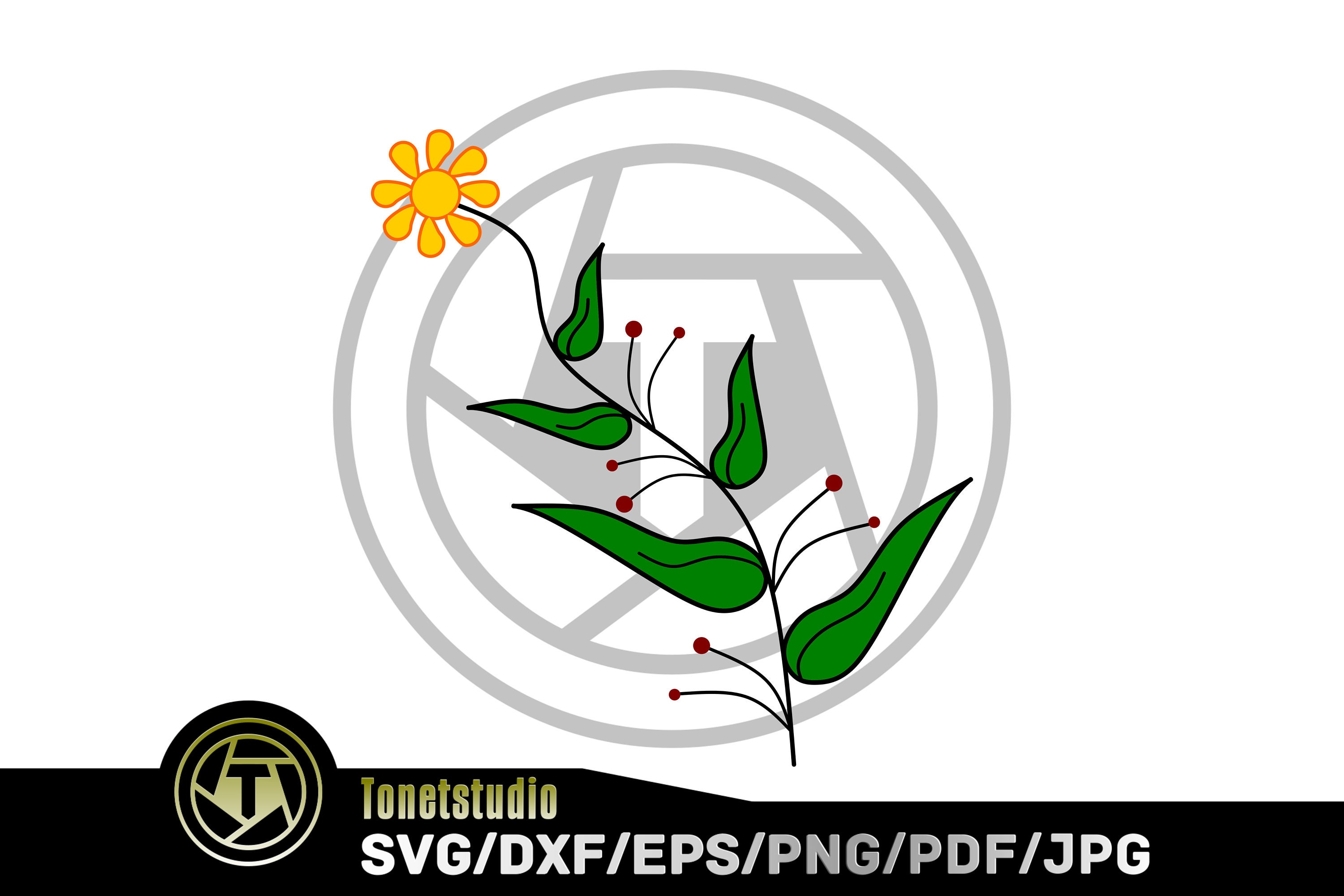 Leaves , Branches, Flowers, Succulent SVG, Plant, Botanical Svg, Flower ...