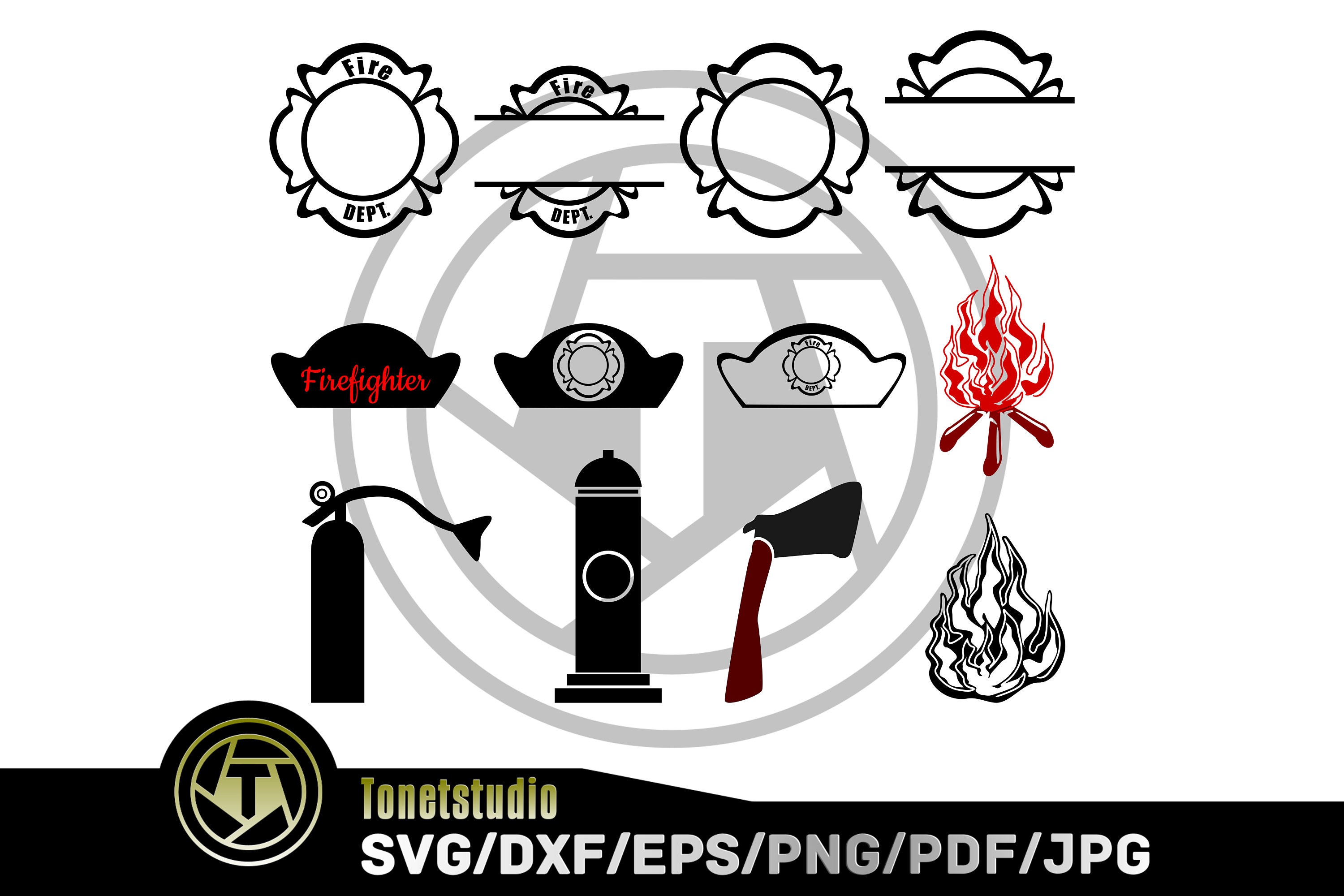 Firefighter Svgfire Rescue Svgfireman Svgaxe Svgfire - Etsy