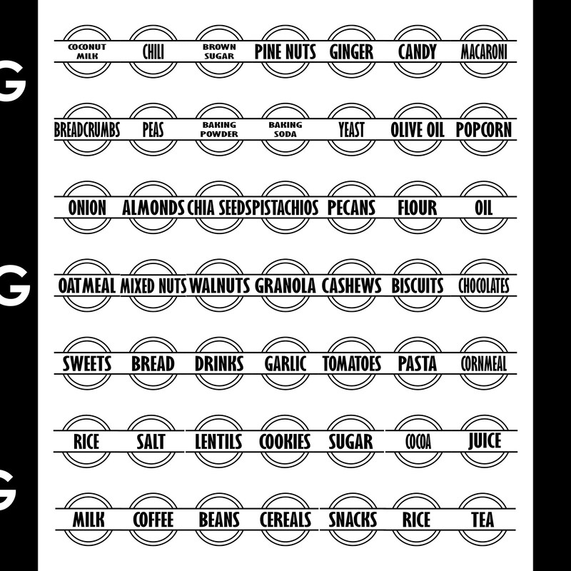 Canister Labels Svg - Etsy