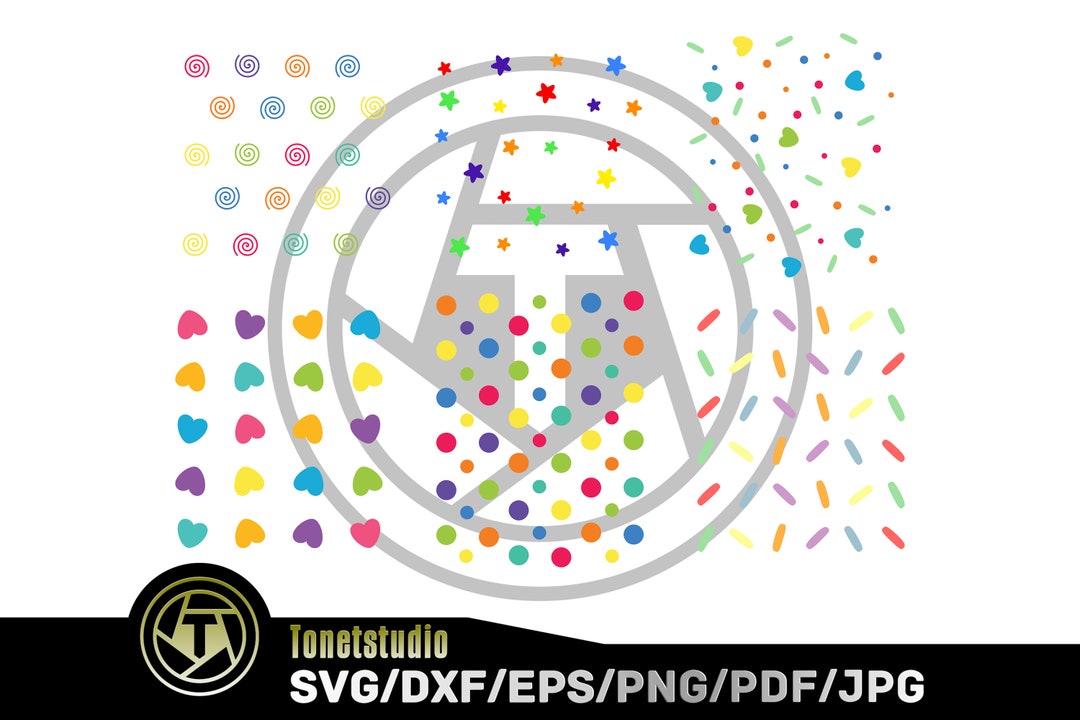 Sprinkle Svg,birthday Svg,cake Svg,donut Svg,donut Sprinkles Svg,bakery ...