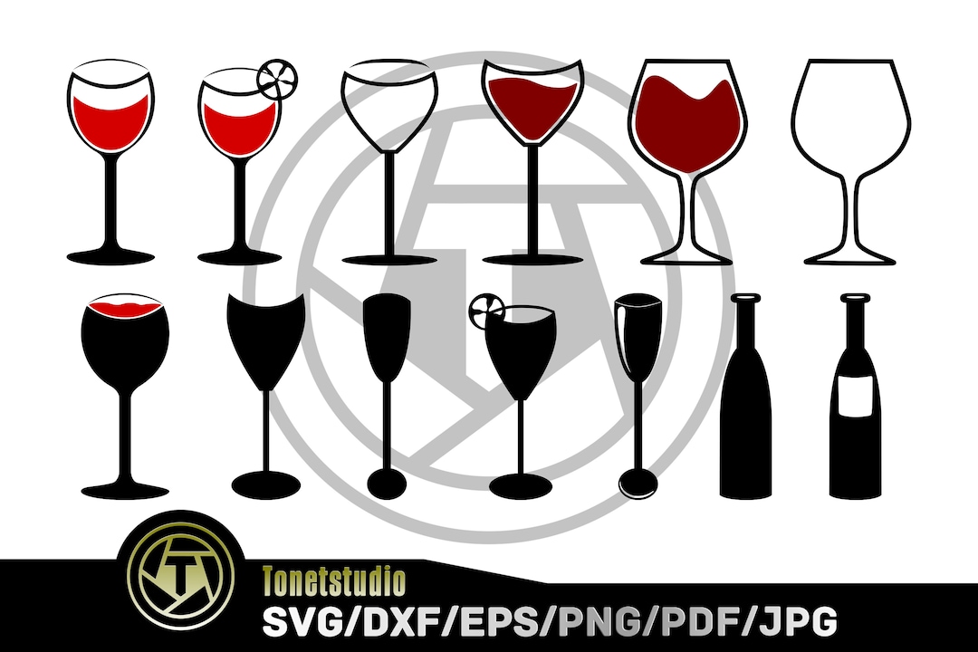 Copa de vino svg, Vino svg, Botellas svg, Clipart de vino, Copa de ...