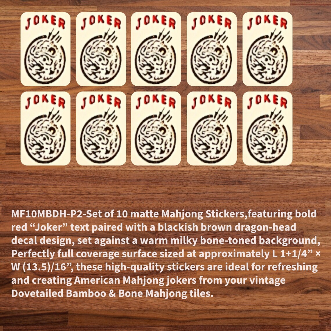 Mahjong Stickers – Various Epic Decal Designs Set on Milky-bone-toned ...