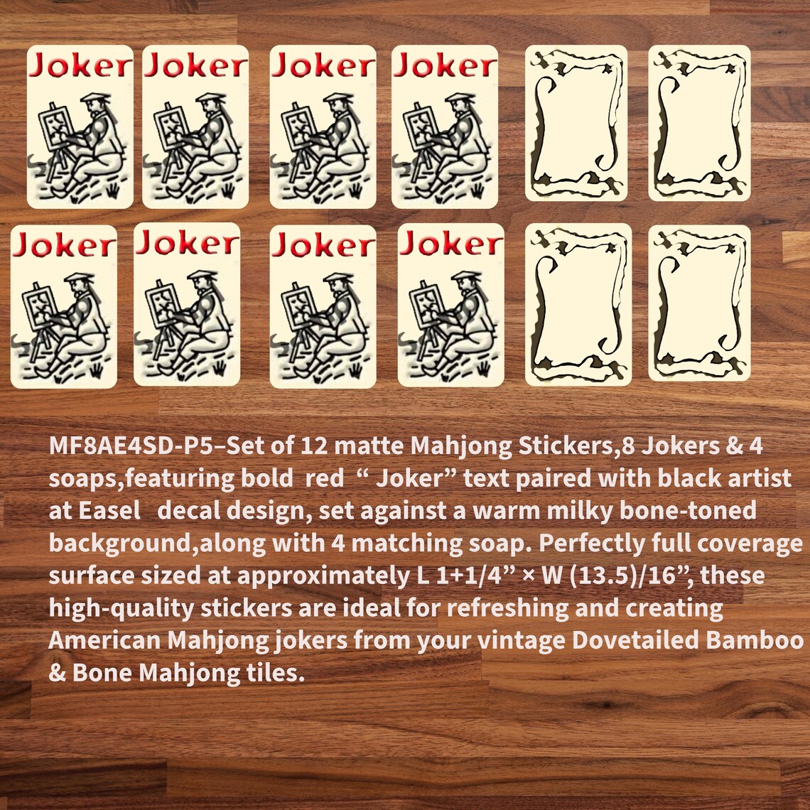 Mahjong Stickers – Various Epic Decal Designs Set on Milky-bone-toned ...