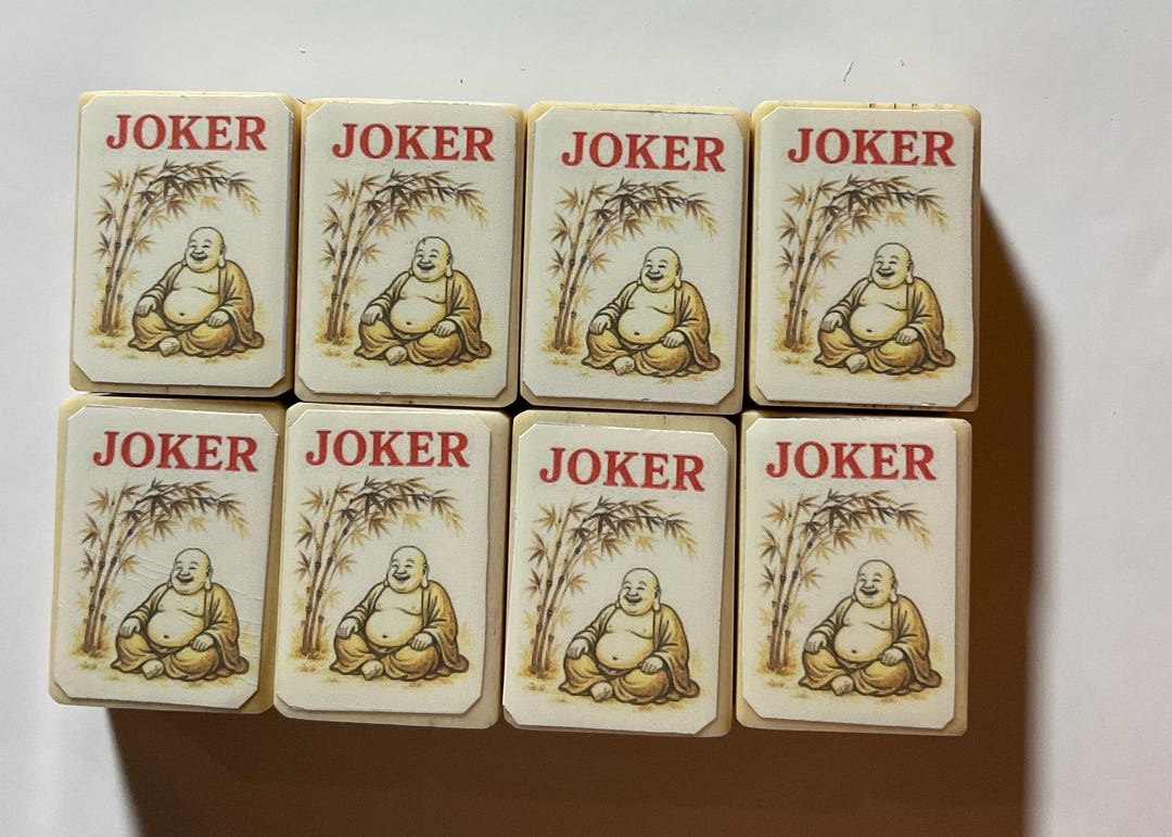 Vintage Mahjong Joker Stickered Tiles-set of 8 & 4 Soap Stickers - Etsy