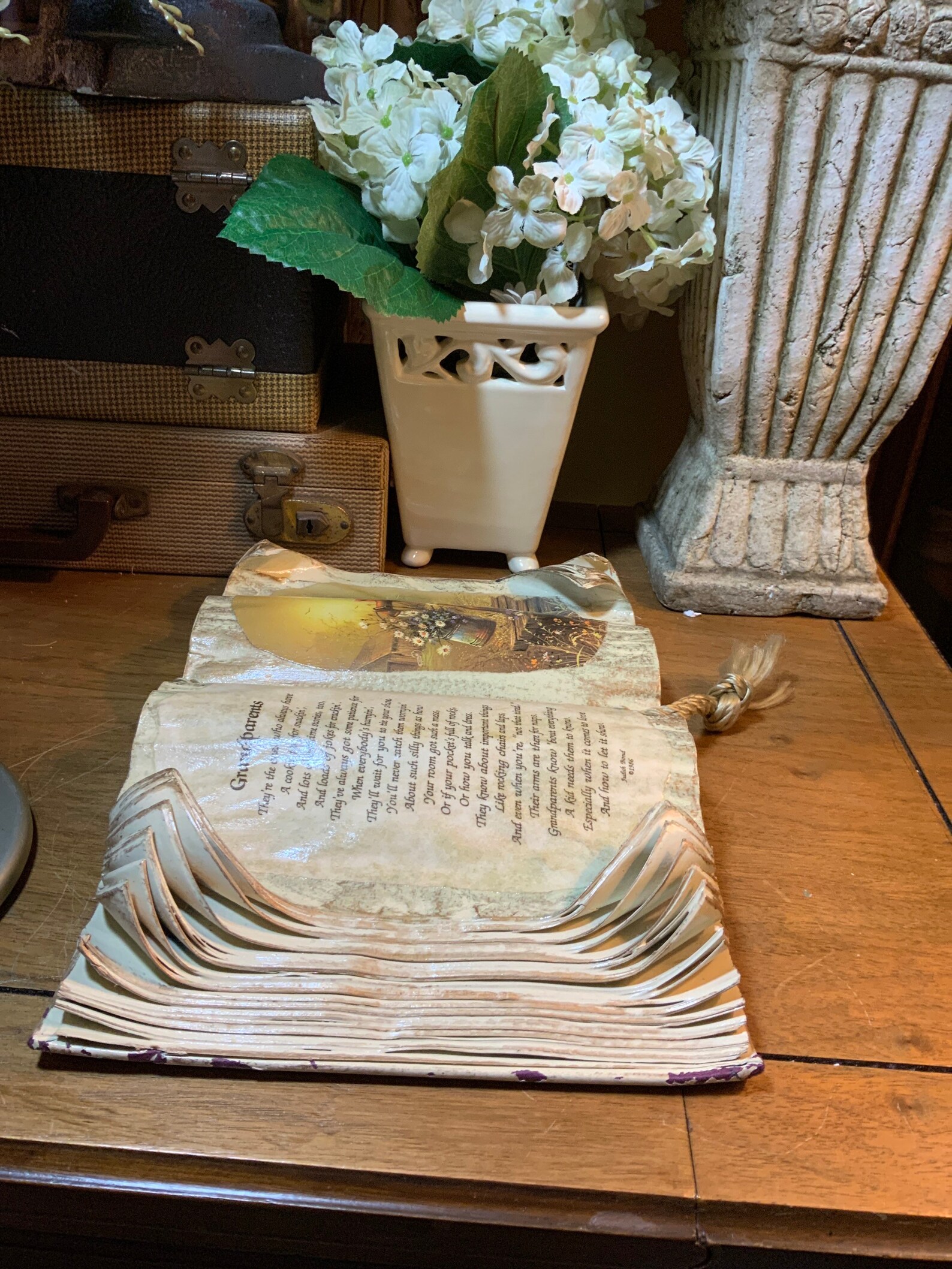 Vintage Judith Bond Books of Love Weathered Decorative Book Decoupage ...