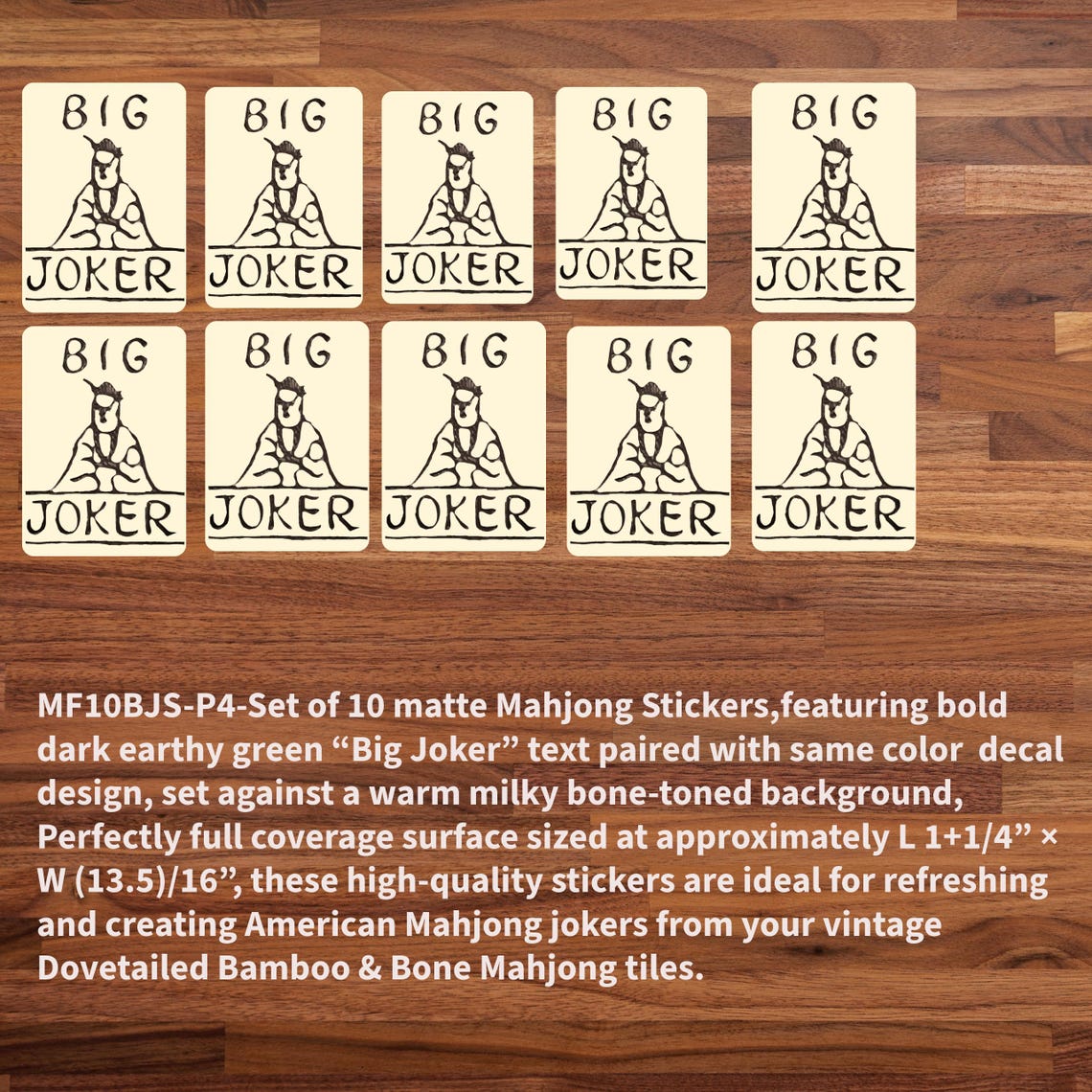 Mahjong Stickers – Various Epic Decal Designs Set on Milky-bone-toned ...