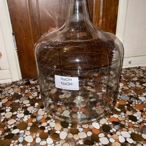VTG Large Corning Pyrex Glass Solution Bottle Carboy Shape 45.5 L- 12 ...