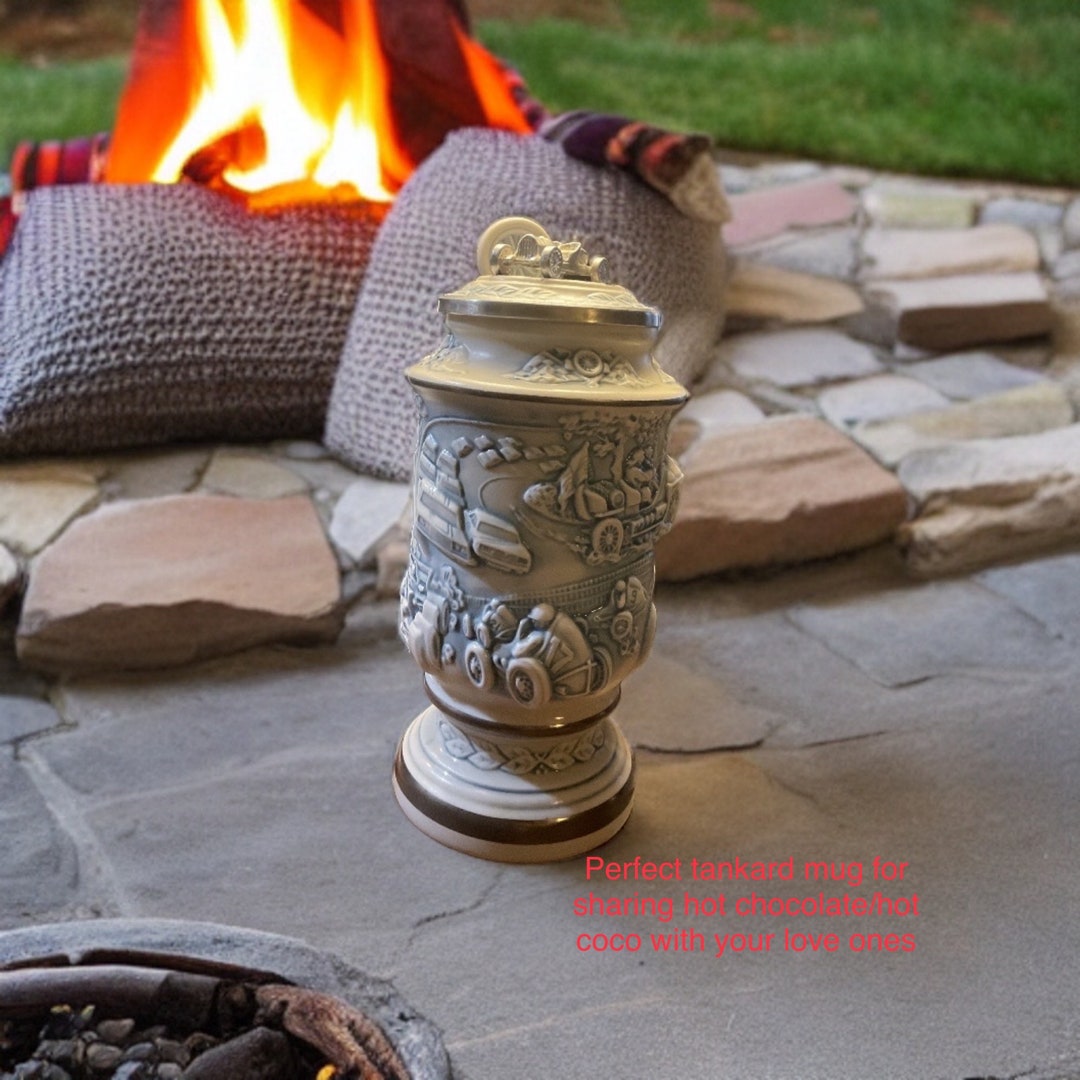 Vintage Avon Racing Car Tankard Stein, Handcrafted in Brazil C 1989 ...