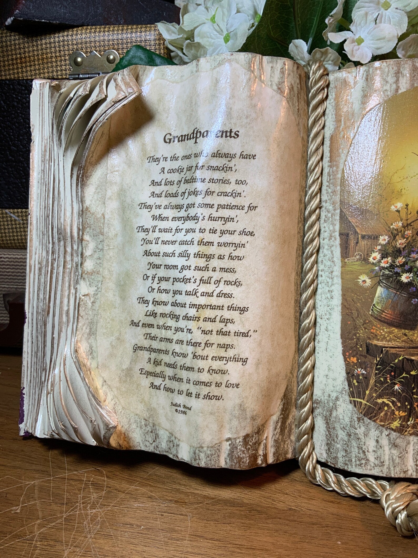 Vintage Judith Bond Books of Love Weathered Decorative Book Decoupage ...