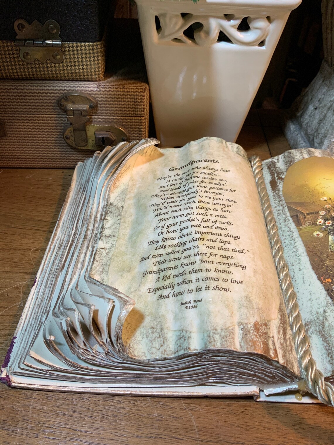 Vintage Judith Bond Books of Love Weathered Decorative Book Decoupage ...