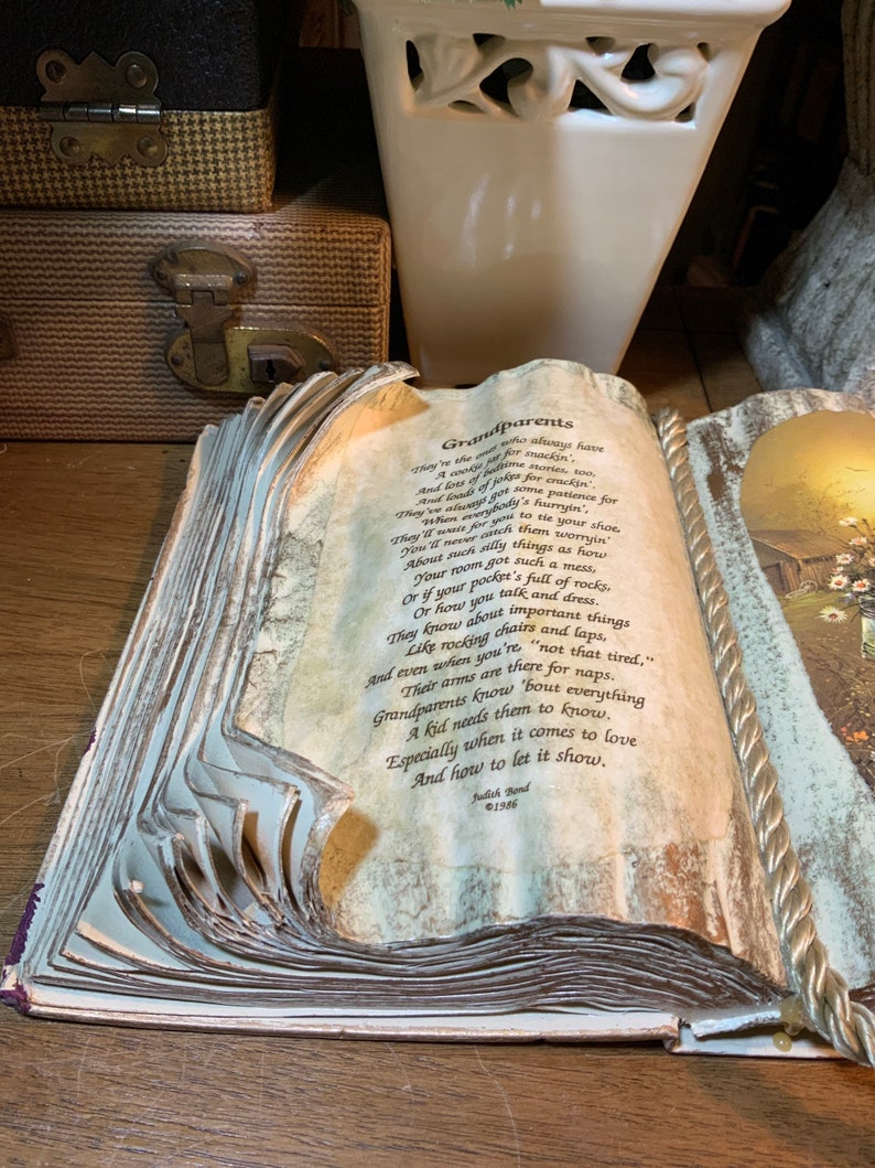 Vintage Judith Bond Books of Love Weathered Decorative Book Decoupage ...