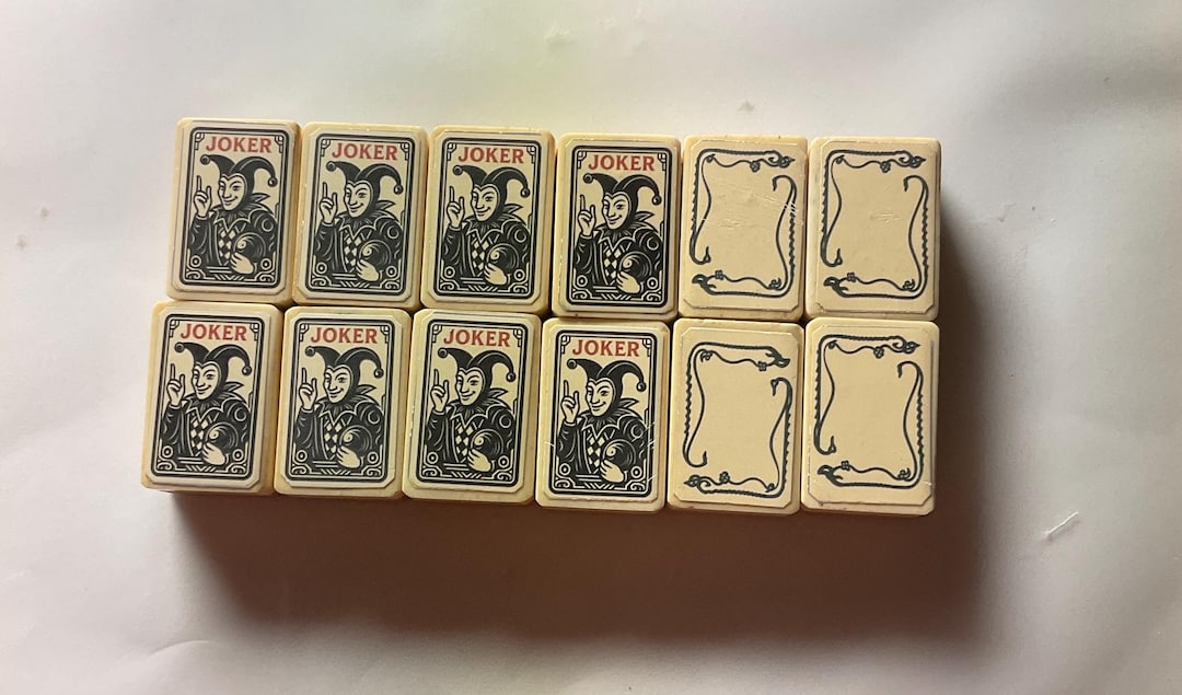 Vintage Style Mahjong Joker & Soap Stickered Tile Set – 8 Jokers + 4 ...