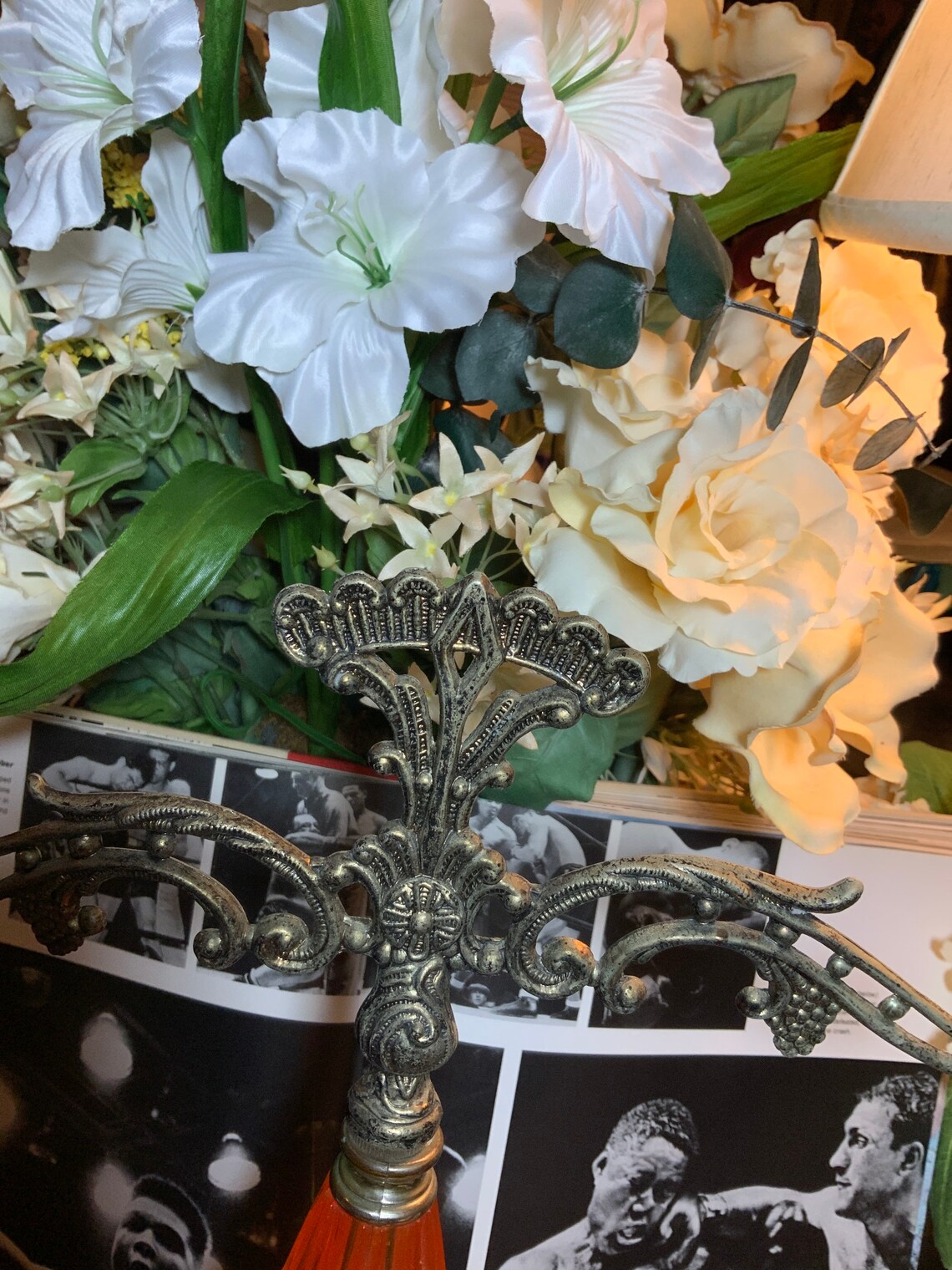 Vintage Rick Bar Sales Scale of Justice Ornate Metal Work Faux Marble ...