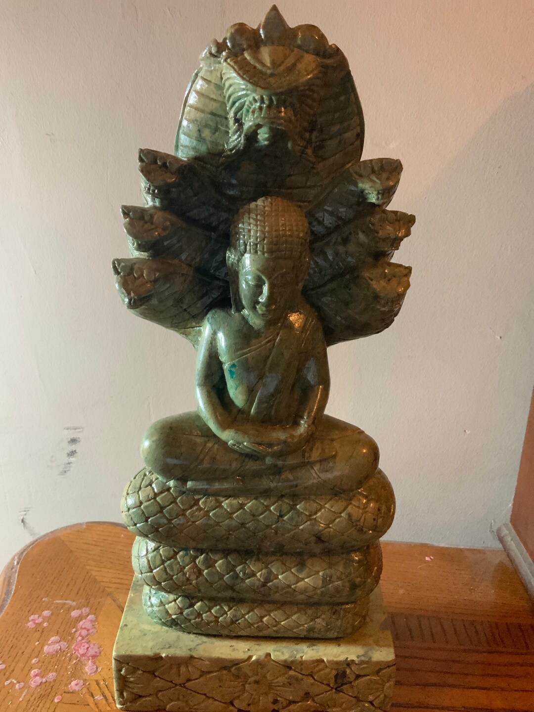 Meditation Buddha,sitting on Serpent Rolled up Body as Seat,under the ...
