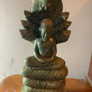 Meditation Buddha,sitting on Serpent Rolled up Body as Seat,under the ...